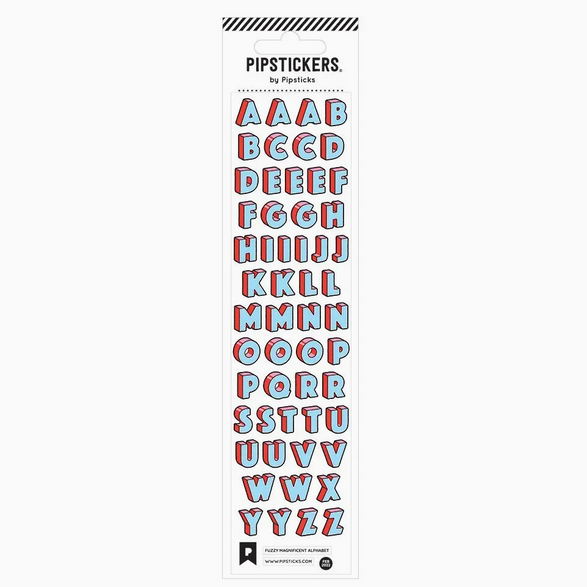 Fuzzy Magnificent Alphabet Sticker Sheet – The Paper + Craft Pantry