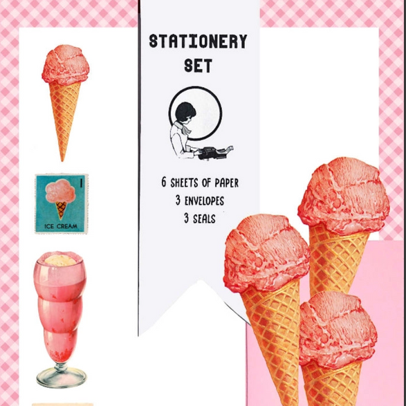 Strawberry Ice Cream Letter Set – The Paper + Craft Pantry